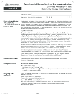 Fillable Online humanservices gov Department of Human Services Business ...