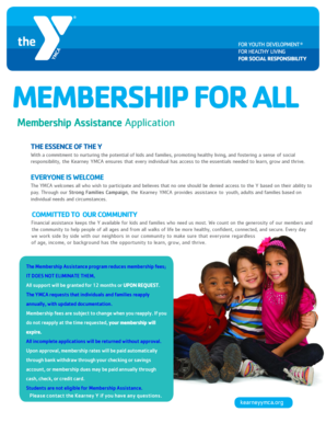 Fillable Online kearneyymca Kearney Family Y Membership Assistance ...