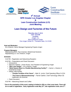 Fillable Online ISPE LA LCI 6-5-14 Registration Form Fax Email Print ...