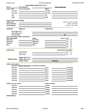 Fillable Online st-isidore-danville Blank Family Registration.xlsx - St ...