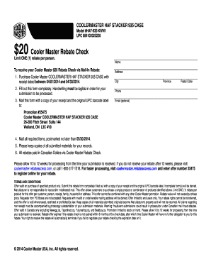Fillable Online COOLERMASTER HAF STACKER 935 CASE Fax Email Print - pdfFiller