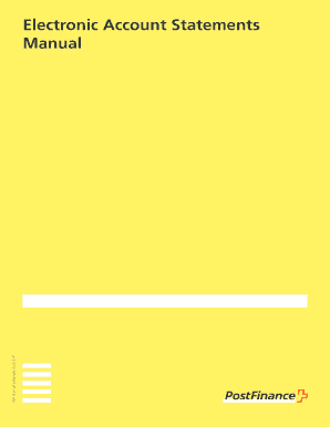 Fillable Online postfinance Electronic Account Statements. Basic ...