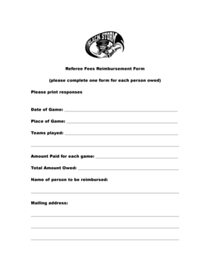 Fillable Online Storm Ref Fee Form Fax Email Print - pdfFiller