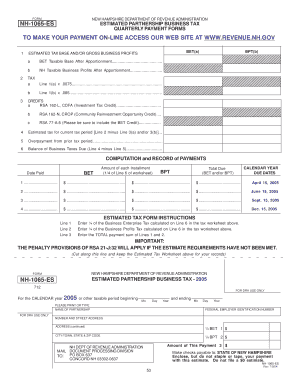 Fillable Online Nh-1065-es nh-1065-es to make your payment on-line ...