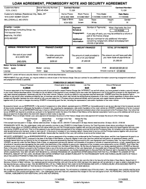 19 Printable security agreement for promissory note Forms and Templates ...