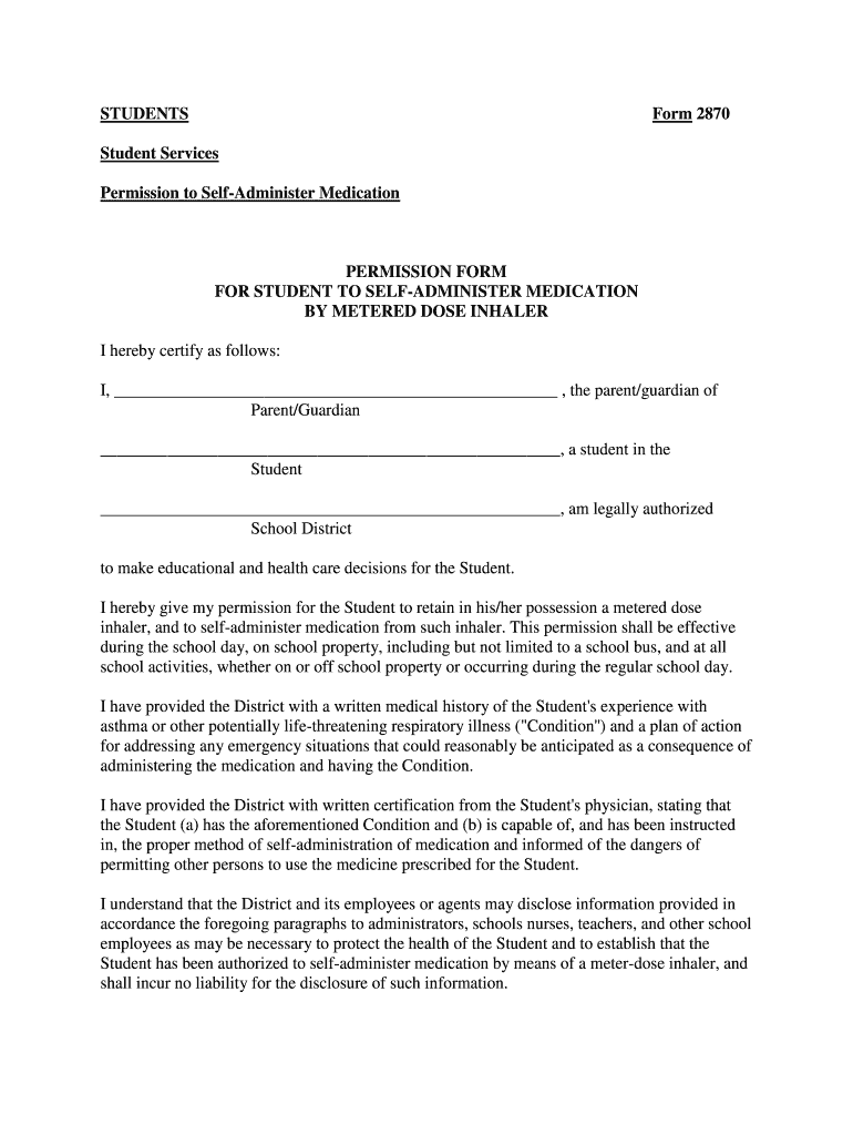 Fillable Online smithton k12 mo STUDENTS Form 2870 Student Services ...