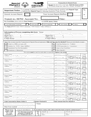 Fillable Online TransactionDepositRecord2012.doc Fax Email Print ...