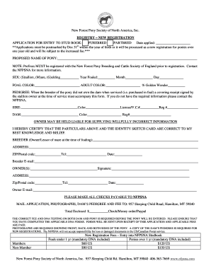 Fillable Online REGISTRY NEW REGISTRATION PUREBRED Fax Email Print ...