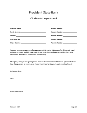 Fillable Online Provident State Bank Fax Email Print - pdfFiller