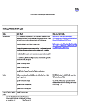 Fillable Online Lothian Enteral Tube Feeding Best Practice Statement ...