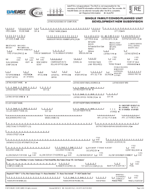 Fillable Online SINGLE FAMILY/CONDO/PLANNED UNIT DEVELOPMENT/NEW SUBDIVISION Fax Email Print ...
