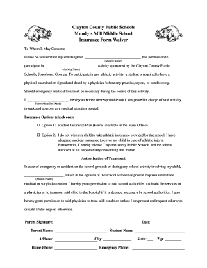 Fillable Online Clayton County Public Schools Mundy s Mill Middle ...