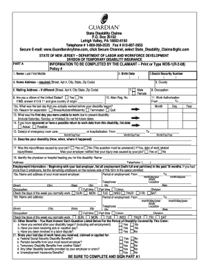 Fillable Online State Disability Claims P.O. Box 26150 Lehigh Valley ...