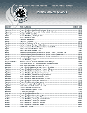 Fillable Online FOREIGN MEDICAL SCHOOLS Fax Email Print - pdfFiller