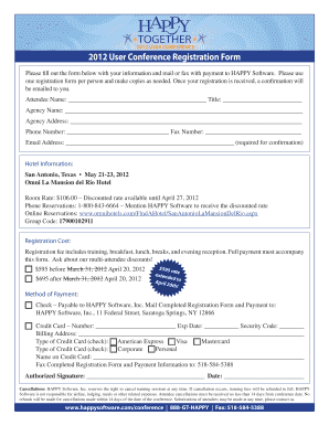 Fillable Online Registration Form 2012-Fillable-Extended Rate.indd - Happy Software Fax Email ...