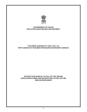 Fillable Online rmsaassam Instruction Manual for fill up Online ...