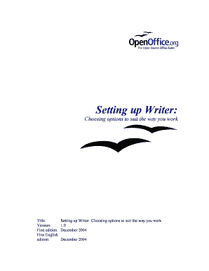 Fillable Online Setting up Writer: Fax Email Print - pdfFiller