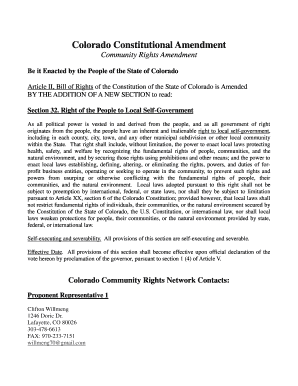 Fillable Online kgnu Colorado Constitutional Amendment. Form 4 ...