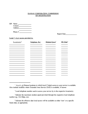 Fillable Online kcc state ks Registration form - Kansas Corporation ...