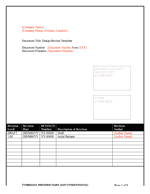 Fillable Online Design Review Templatedoc Fax Email Print - pdfFiller