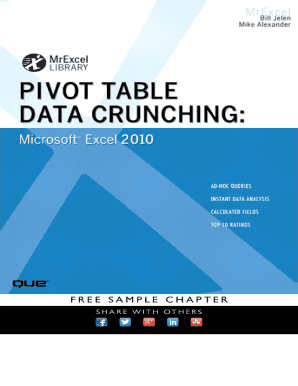 Fillable Online 1 Pivot Table Fundamentals Fax Email Print - pdfFiller
