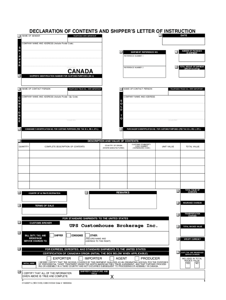 Shipper s Letter Of Instruction Template LaurenceJudah