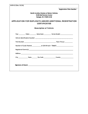 Fillable Online ncdot MVR10(Rev - ncdot Fax Email Print - pdfFiller