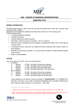 Fillable Online MIP Application 26th - Uniabroad Fax Email Print - pdfFiller