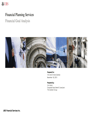 Fillable Online Financial Goal Analysis Fax Email Print - pdfFiller