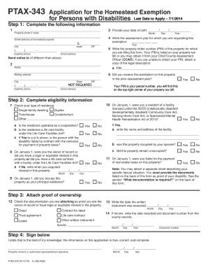 Fillable Online co st-clair il PTAX-343 Application for the Homestead ...
