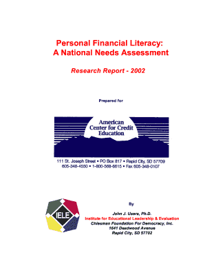 Fillable Online A National Needs Assessment Fax Email Print - pdfFiller