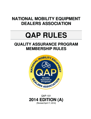 Fillable Online QAP Membership Rules - Nmeda Fax Email Print - pdfFiller