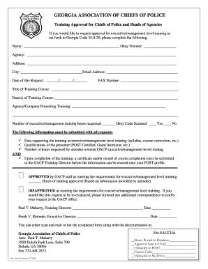 Fillable Online GACP Training Approval Form - Georgia Association of ...