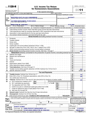 Fillable Online Form 1120-H - Prima Condo Management Fax Email Print ...
