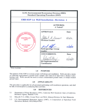 Fillable Online SOP-1.4 - Environmental Restoration Division Fax Email ...