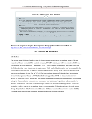Fillable Online ot chhs colostate AOTA Fieldwork Data Form - Department ...