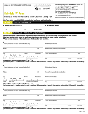 Fillable Online Schedule A Form - Cdspi.com Fax Email Print - pdfFiller