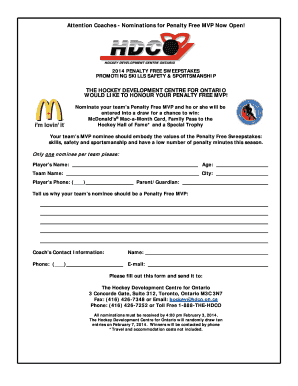 Fillable Online To download the MVP Award Nomination Form - Hockey ...