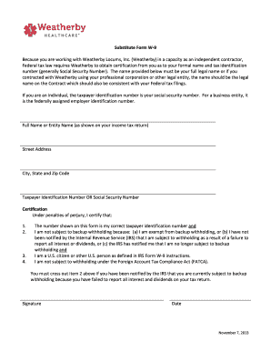 Fillable Online Substitute Form W-9 - CHG Healthcare Services Fax Email Print - pdfFiller