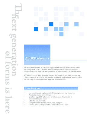 Fillable Online acordceo eForms Brochure - acordceo Fax Email Print - pdfFiller