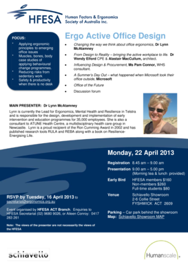 Fillable Online Attached flyer and registration form - Ergonomic ...