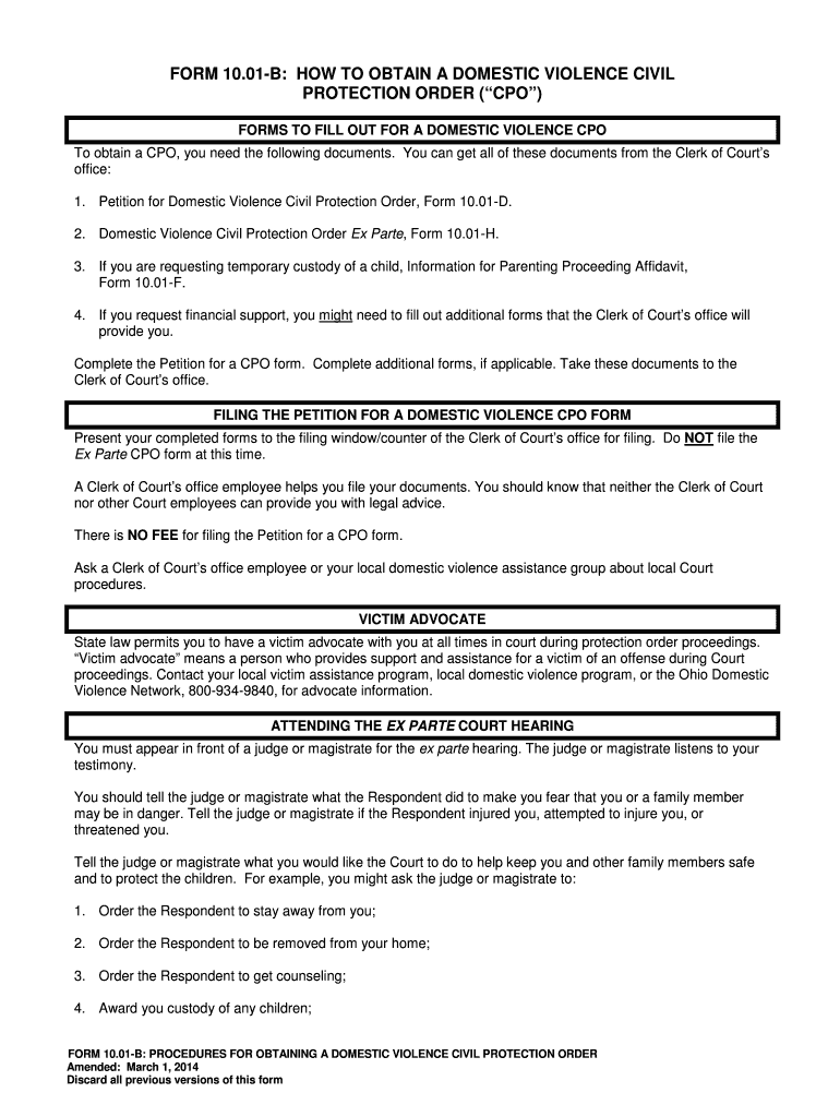 Fillable Online supremecourtofohio FORM 10.01-B: HOW TO OBTAIN A ...