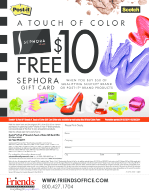 Fillable Online Get Your Free Sephora Gift Card Fax Email Print - pdfFiller