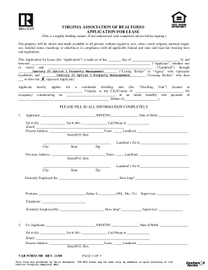 Fillable Online Download our rental application - Home Page Henrico ...