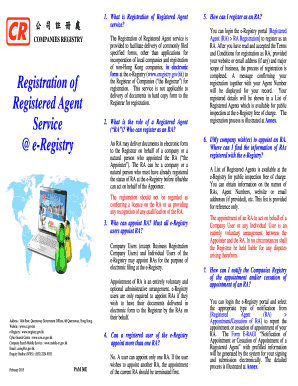 Fillable Online What is Registration of Registered Agent Fax Email ...