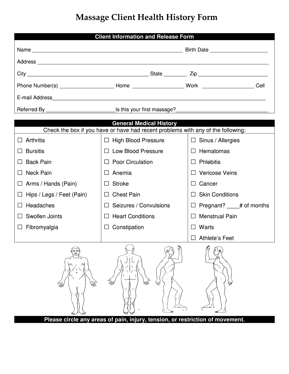 Print Fillable Massage Therapy Health History Form PDF Free print-fillable-massage-therapy-health-history-form-pdf-free