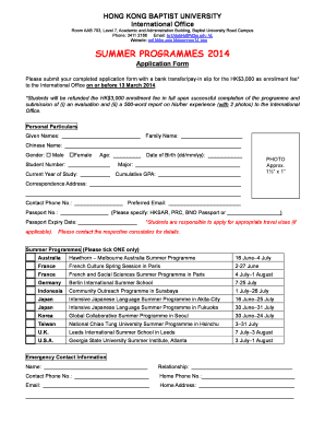 Fillable Online intl hkbu edu HKBU (INTL) Application Form - HKBU International - Hong Kong ...
