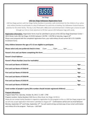 Fillable Online usosandiego USO San Diego Halloween Registration Form ...