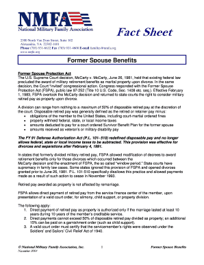 Fillable Online Former Spouse Benefits Fax Email Print - pdfFiller