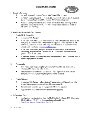 Fillable Online Passport Procedures Fax Email Print - pdfFiller
